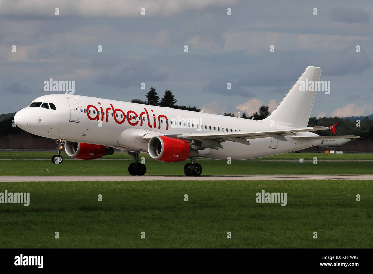 Stuttgart, Germany – Summer, 2017: An Airbus plane at Stuttgart airport ...