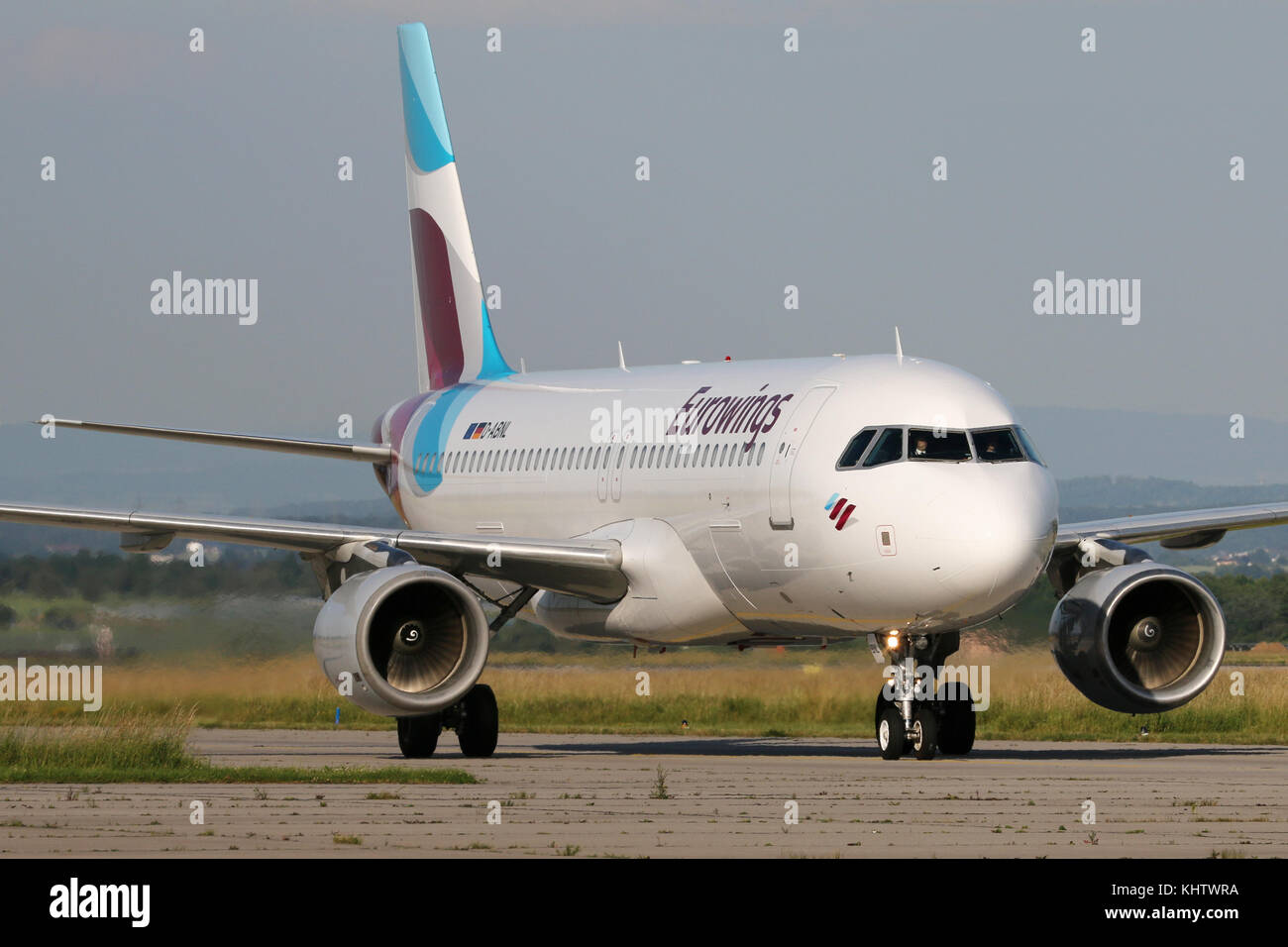 Stuttgart, Germany – Summer, 2017: An Airbus plane at Stuttgart airport ...