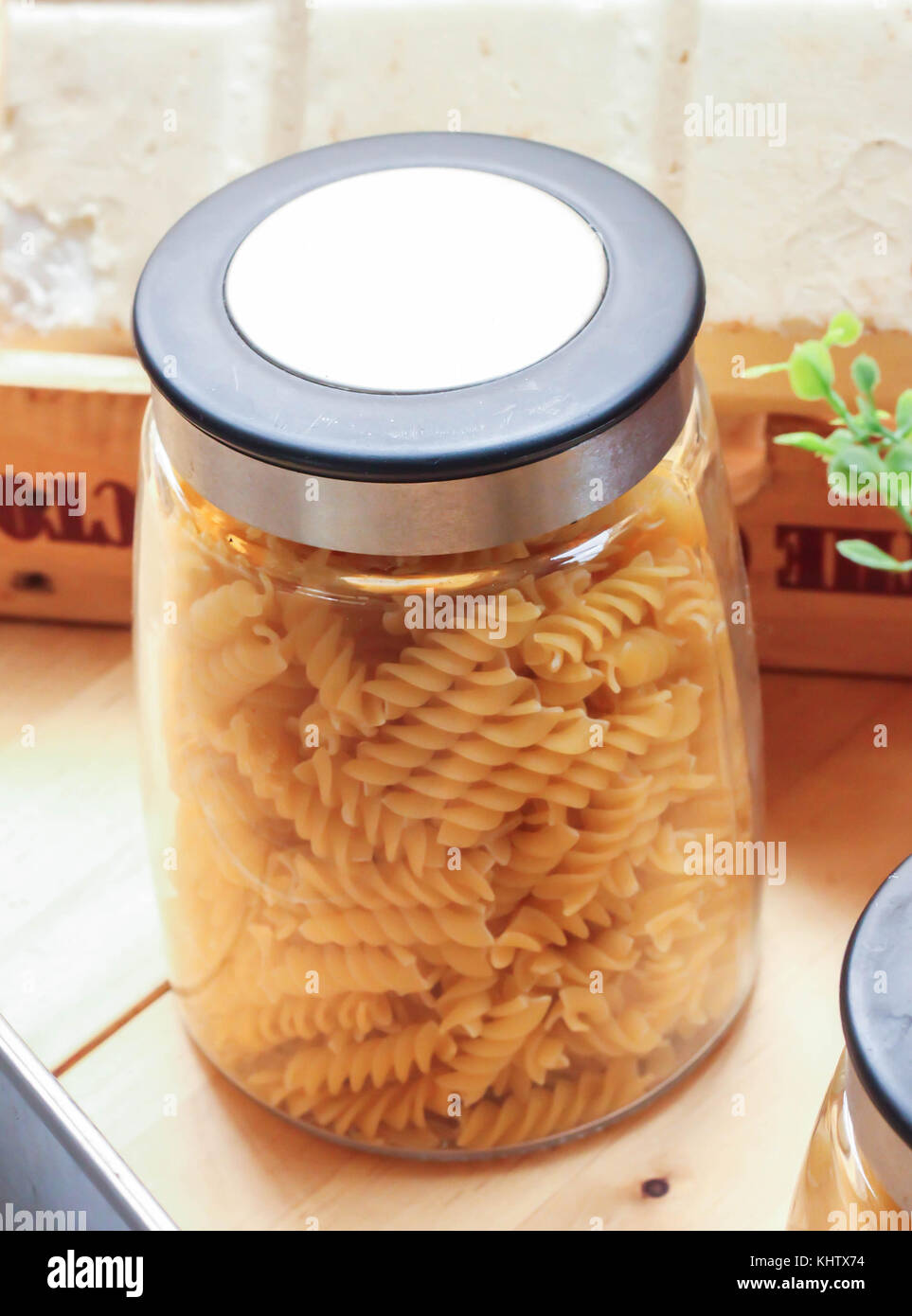 Dry Spaghetti in the Bottle for decorate Stock Photo - Alamy