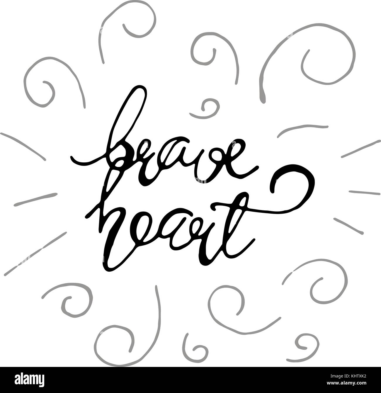 Hand drawn lettering. Ink illustration. Modern brush calligraphy ...