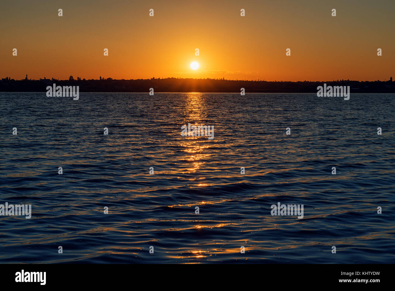 sunrise over river Stock Photo - Alamy