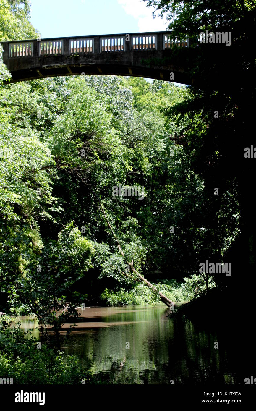The river valley at Matthiessen State Park in central Illinois, USA ...