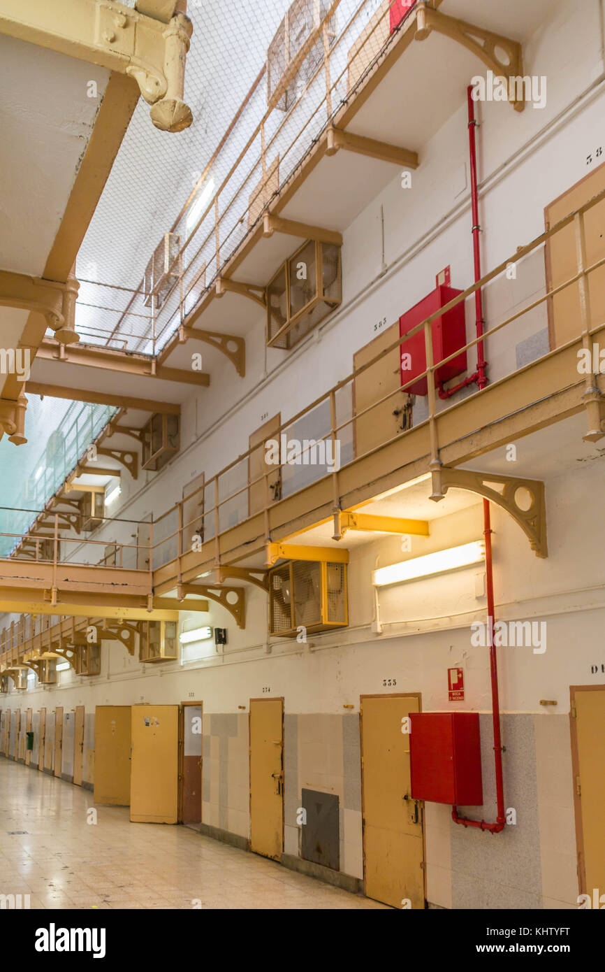 View of the empty prison of La Modelo in Barcelona, Catalonia, Spain ...