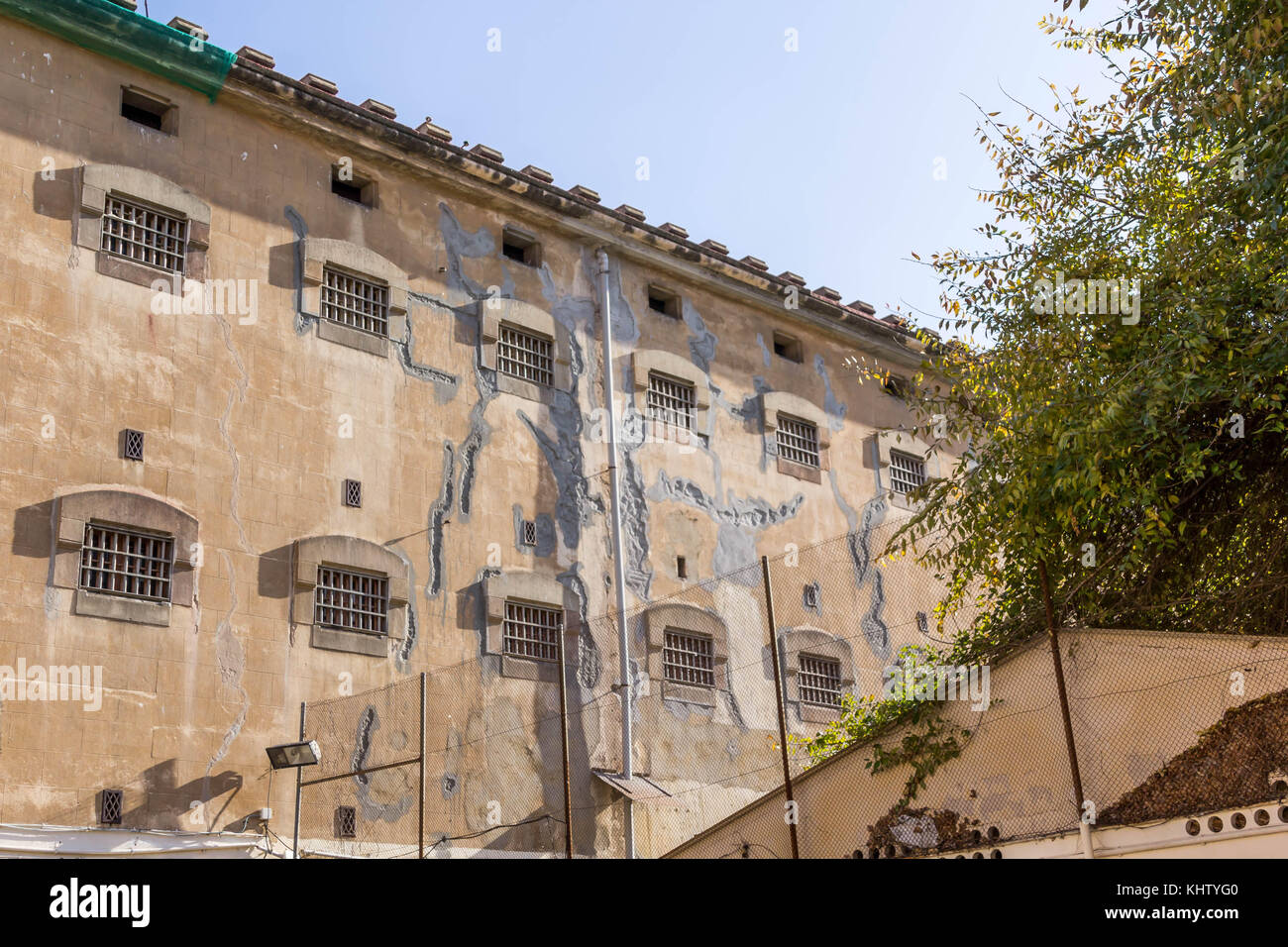 View of the empty prison of La Modelo in Barcelona, Catalonia, Spain ...