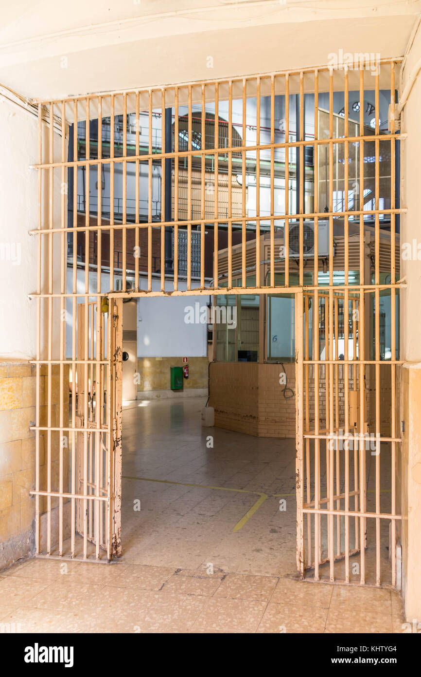 View of the empty prison of La Modelo in Barcelona, Catalonia, Spain ...