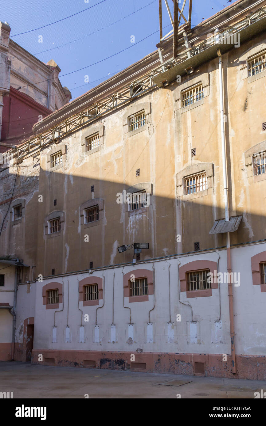 View of the empty prison of La Modelo in Barcelona, Catalonia, Spain ...