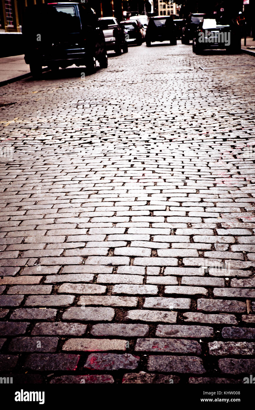Old cobblestone street in New York City Stock Photo - Alamy Old cobblestone street in New York City Stock Photo - Alamy