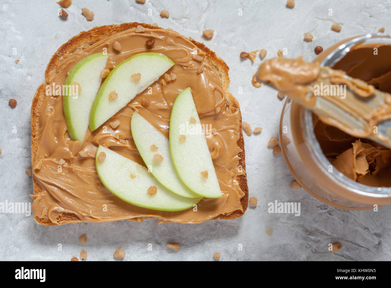 Spreading creamy butter on slice hi-res stock photography and images ...