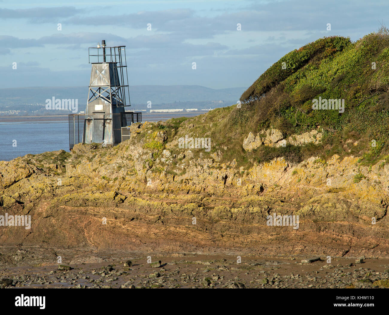 Battery Point Lighthouse in Portishead Stock Photo - Alamy