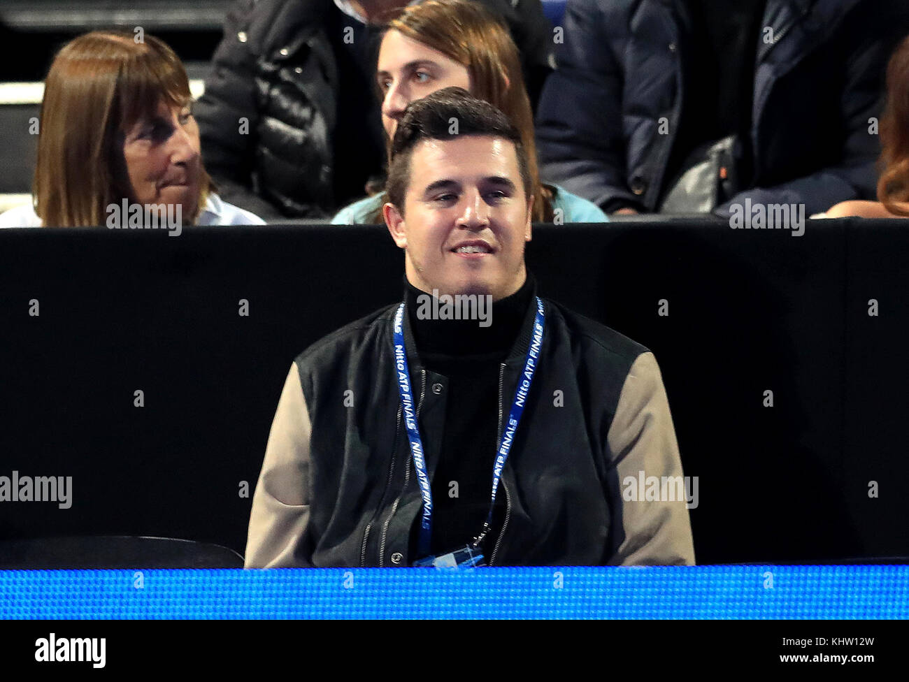 Former rugby player and artist Henry Fraser in the crowd during day ...