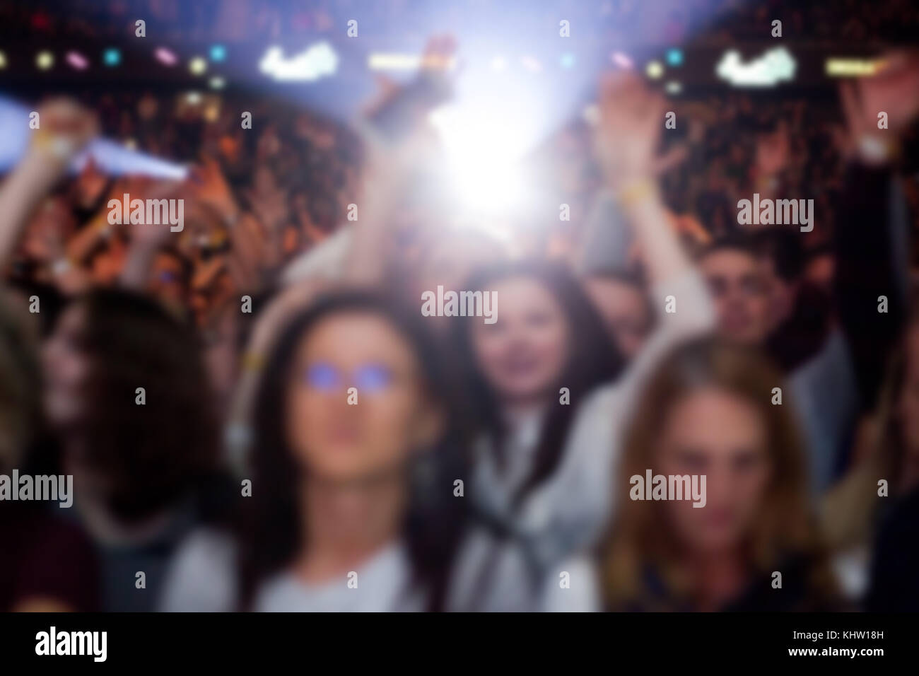 crowd having fun at concert - blurred image Stock Photo - Alamy