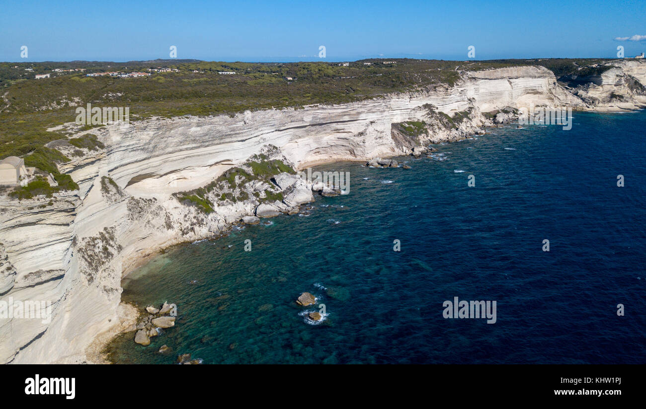 Aerial view of the strait of bonifacio hi-res stock photography and ...