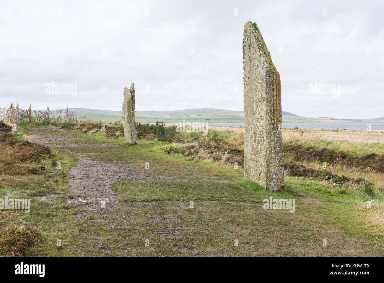 worn footpath with repairs caused by visitor numbers at the Ring of ...