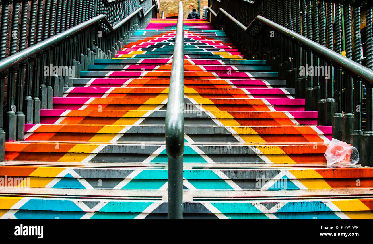 Painted stairs hi-res stock photography and images - Alamy