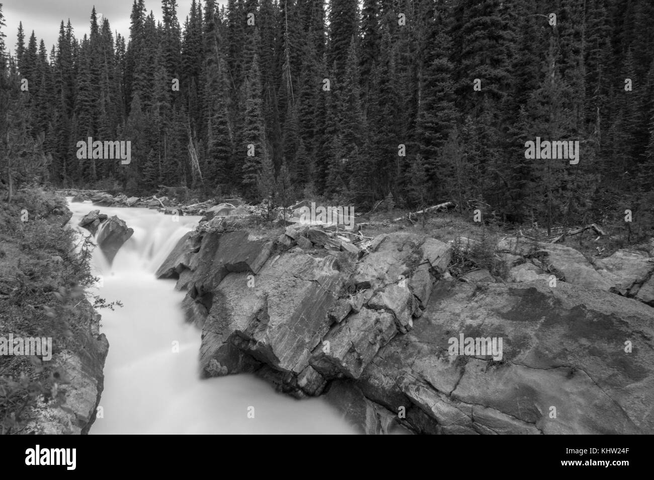 On hiking trail in Black and White Stock Photos & Images - Alamy