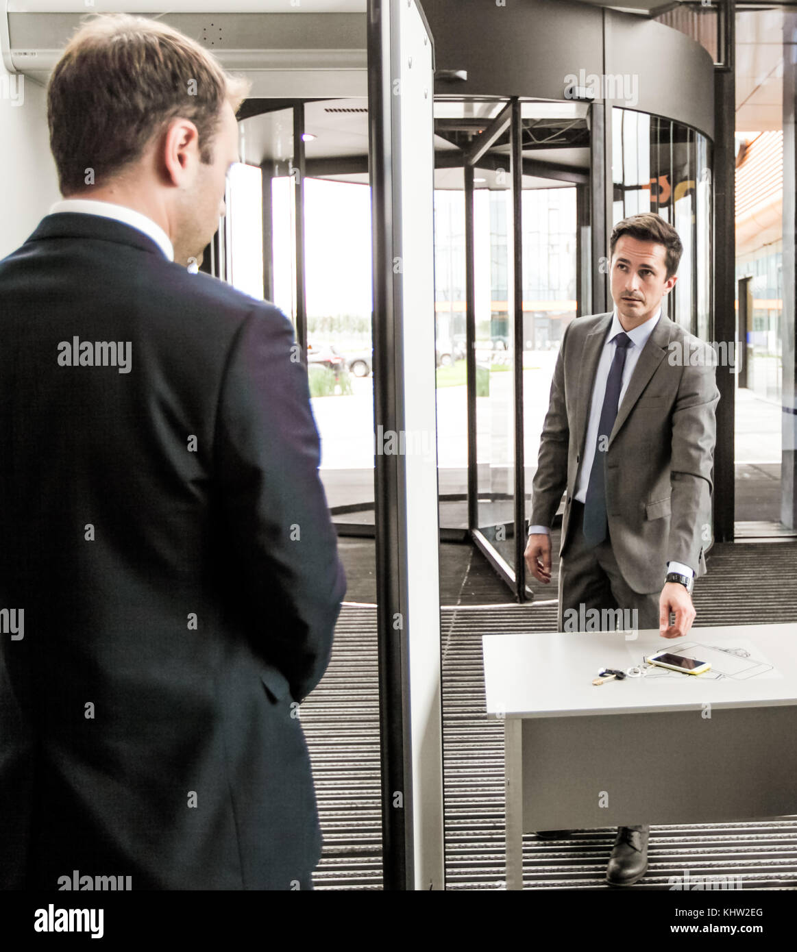 Airport security gates hi-res stock photography and images - Alamy