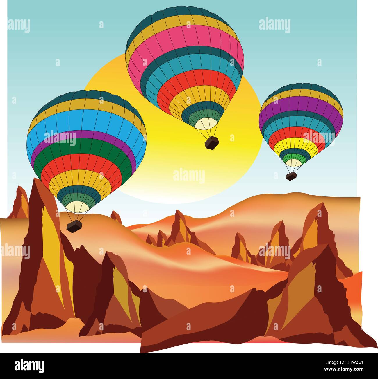 illustration of flying balloons Stock Vector Image & Art - Alamy