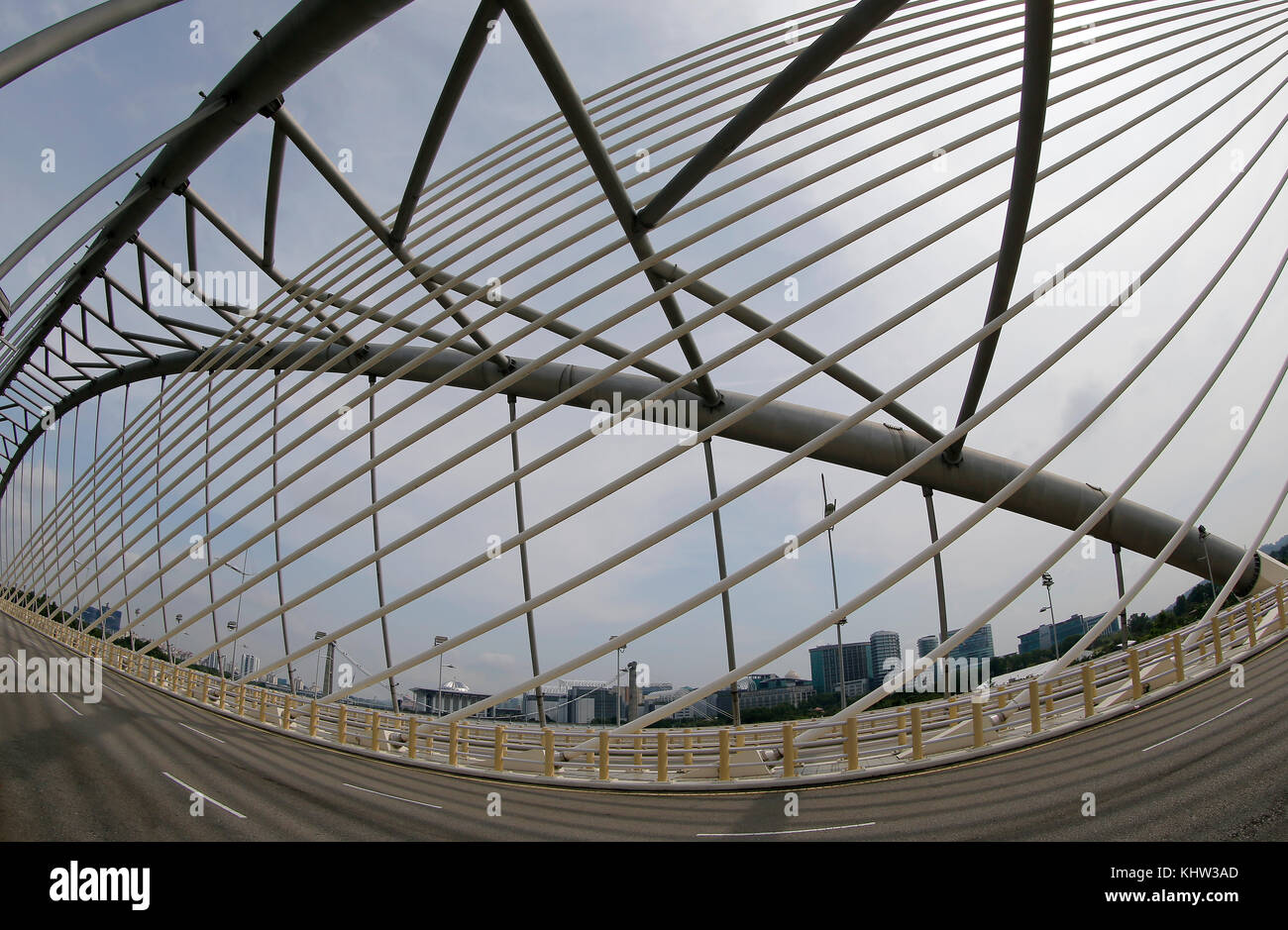 General views of the metal structure bridge in Putrajaya, November 19 ...