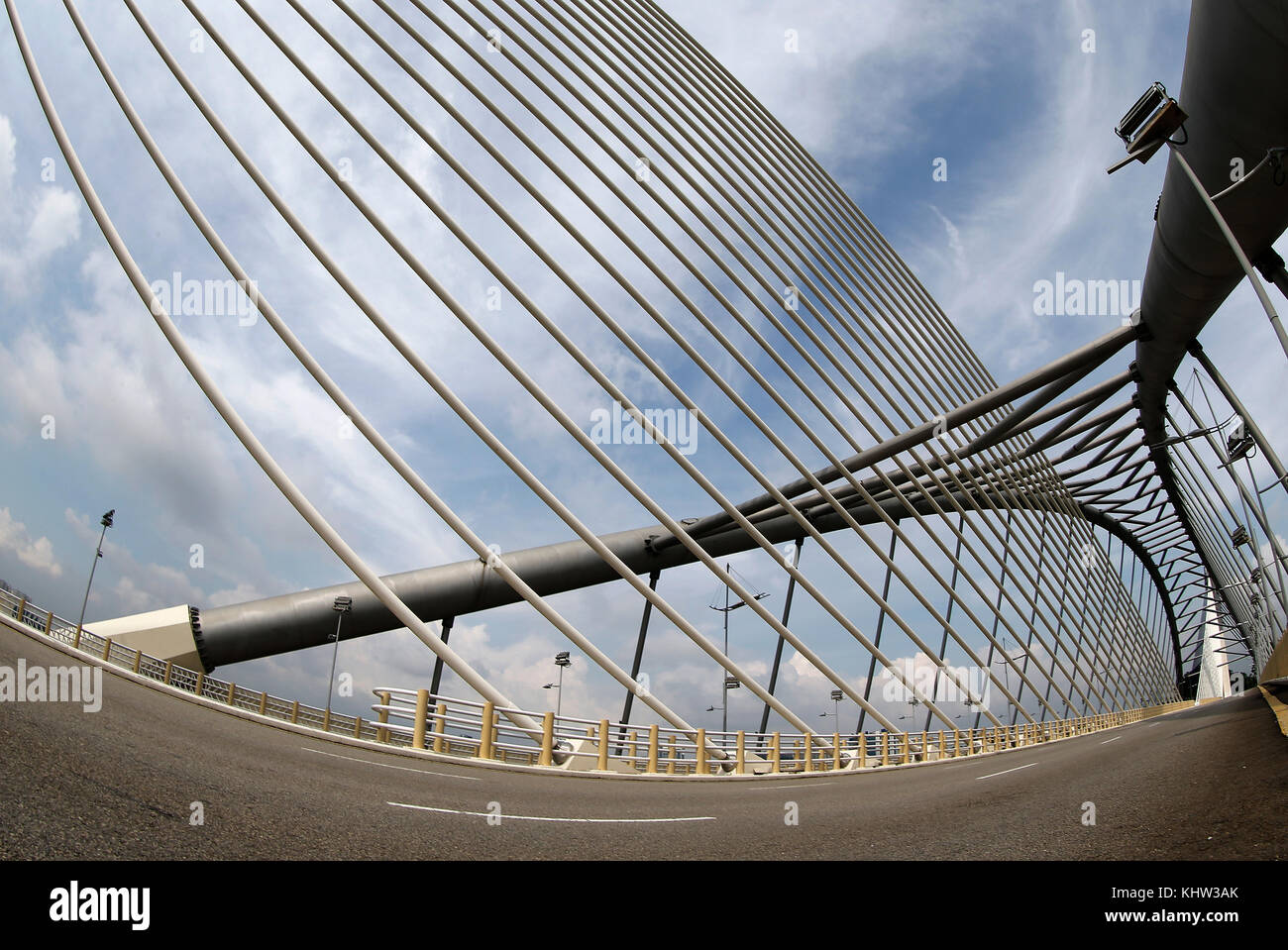 General views of the metal structure bridge in Putrajaya, November 19 ...