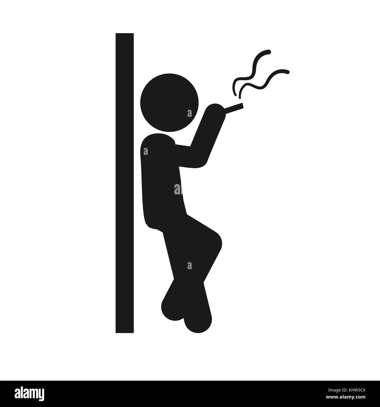 White man smoking cigarette icon Cut Out Stock Images & Pictures - Alamy