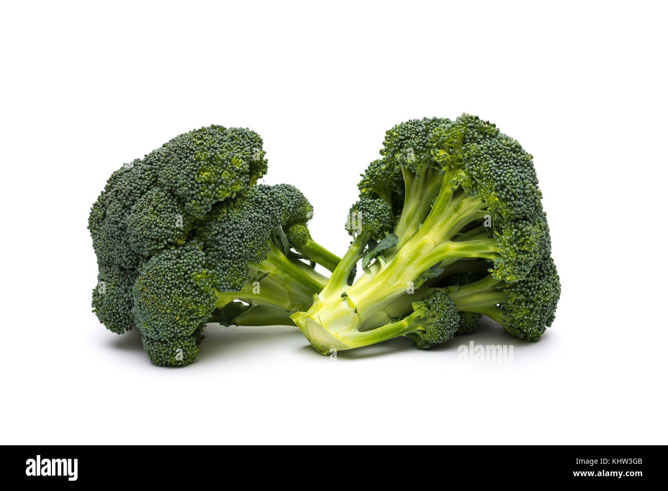 Broccoli on white background Stock Photo - Alamy