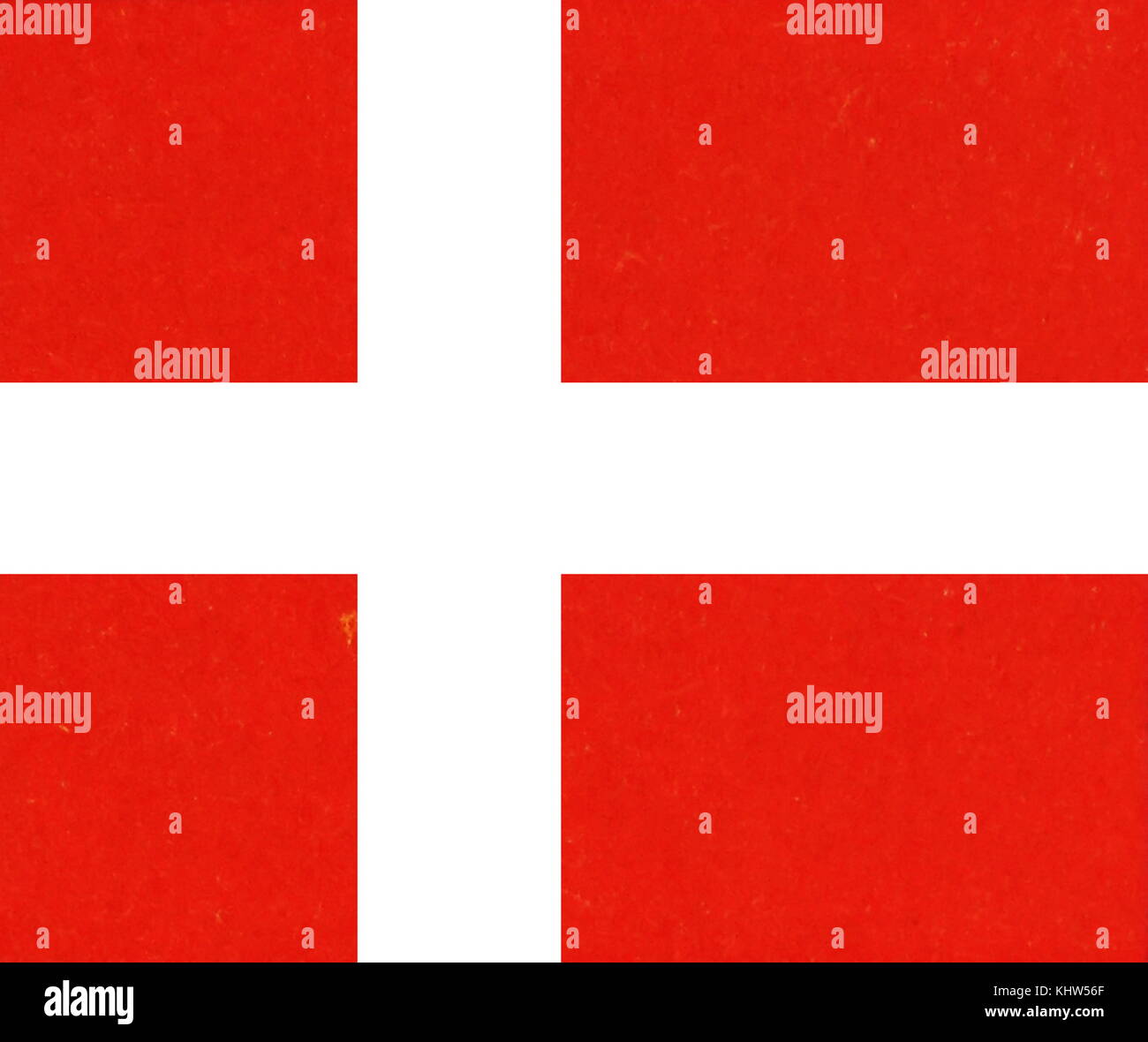 Illustration depicting the National and Merchant flag of Denmark. Dated ...