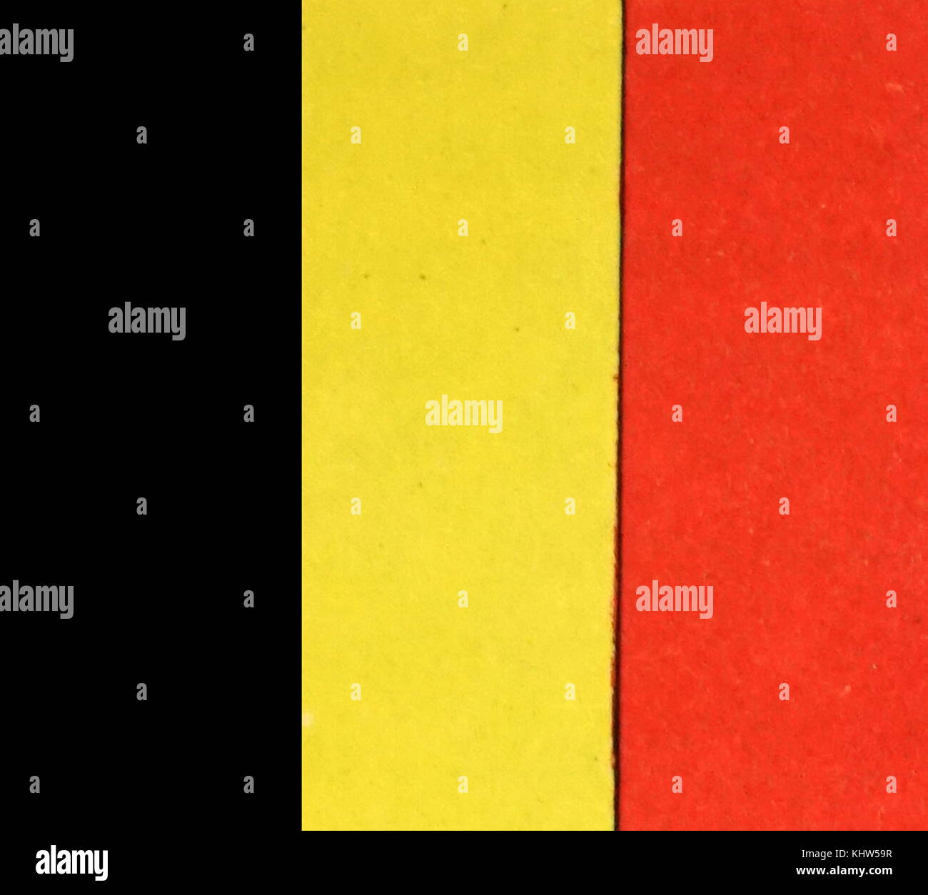 Illustration depicting the National flag of Belgium. Dated 20th Century ...