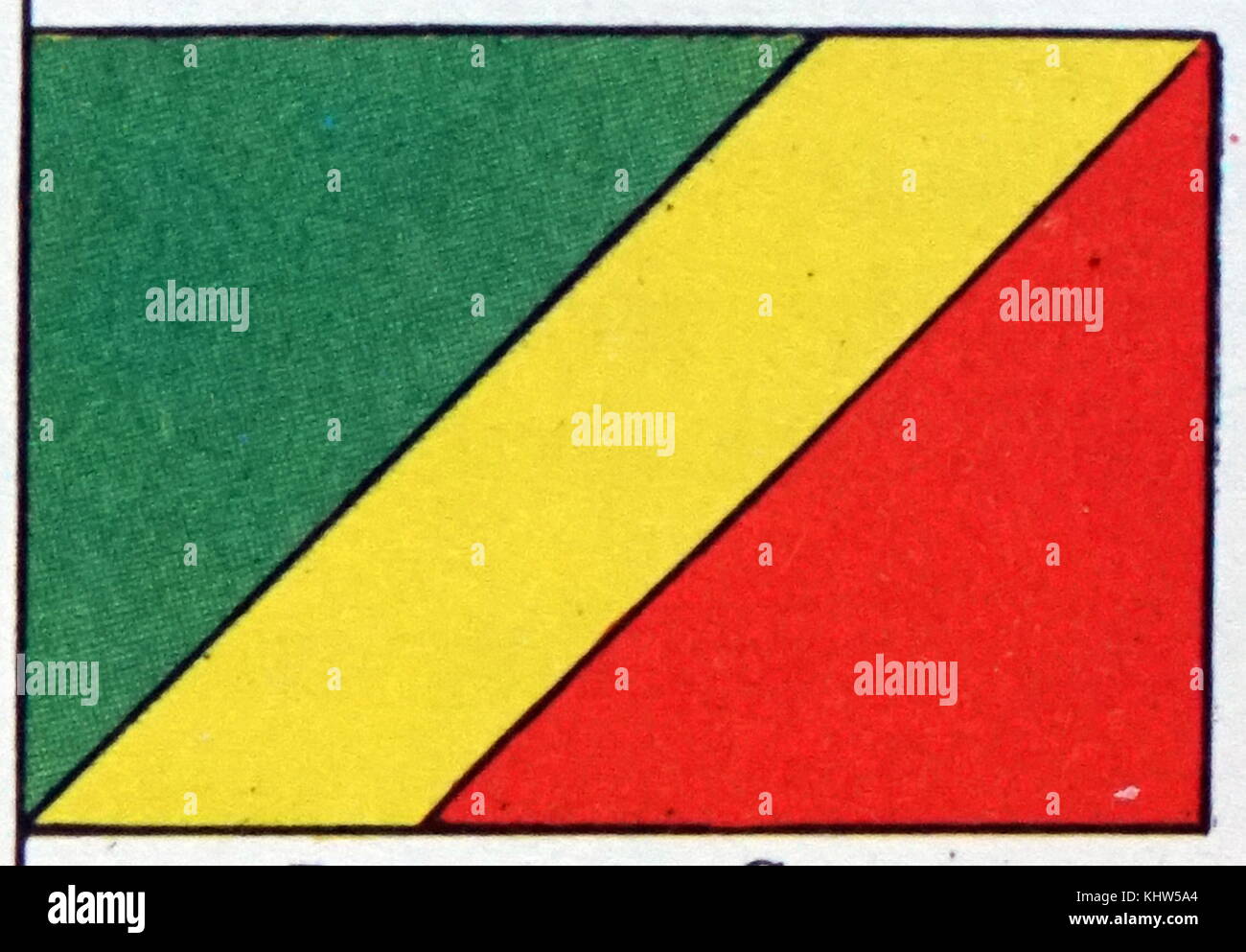 Illustration depicting the National flag of Republic of Congo ...