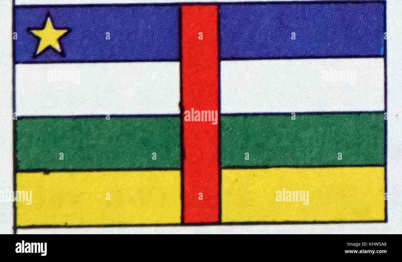 Illustration depicting the National flag of the Central African ...