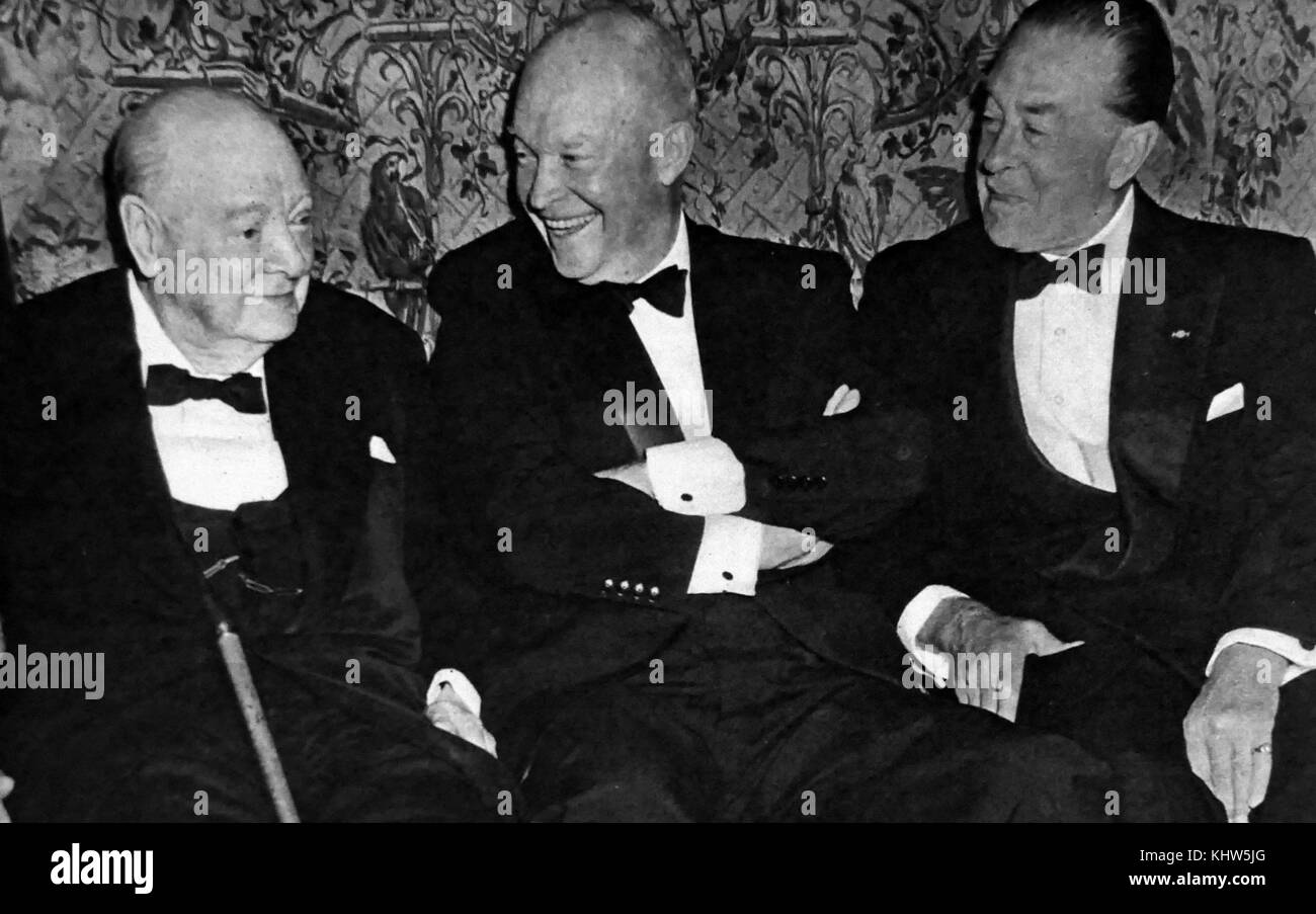 Photograph of President Dwight D. Eisenhower, Prime Minister Sir ...