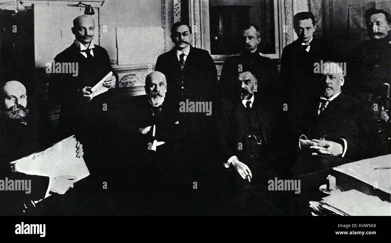 Photograph of Mikhail Rodzianko alongside other leaders of the 1917 ...