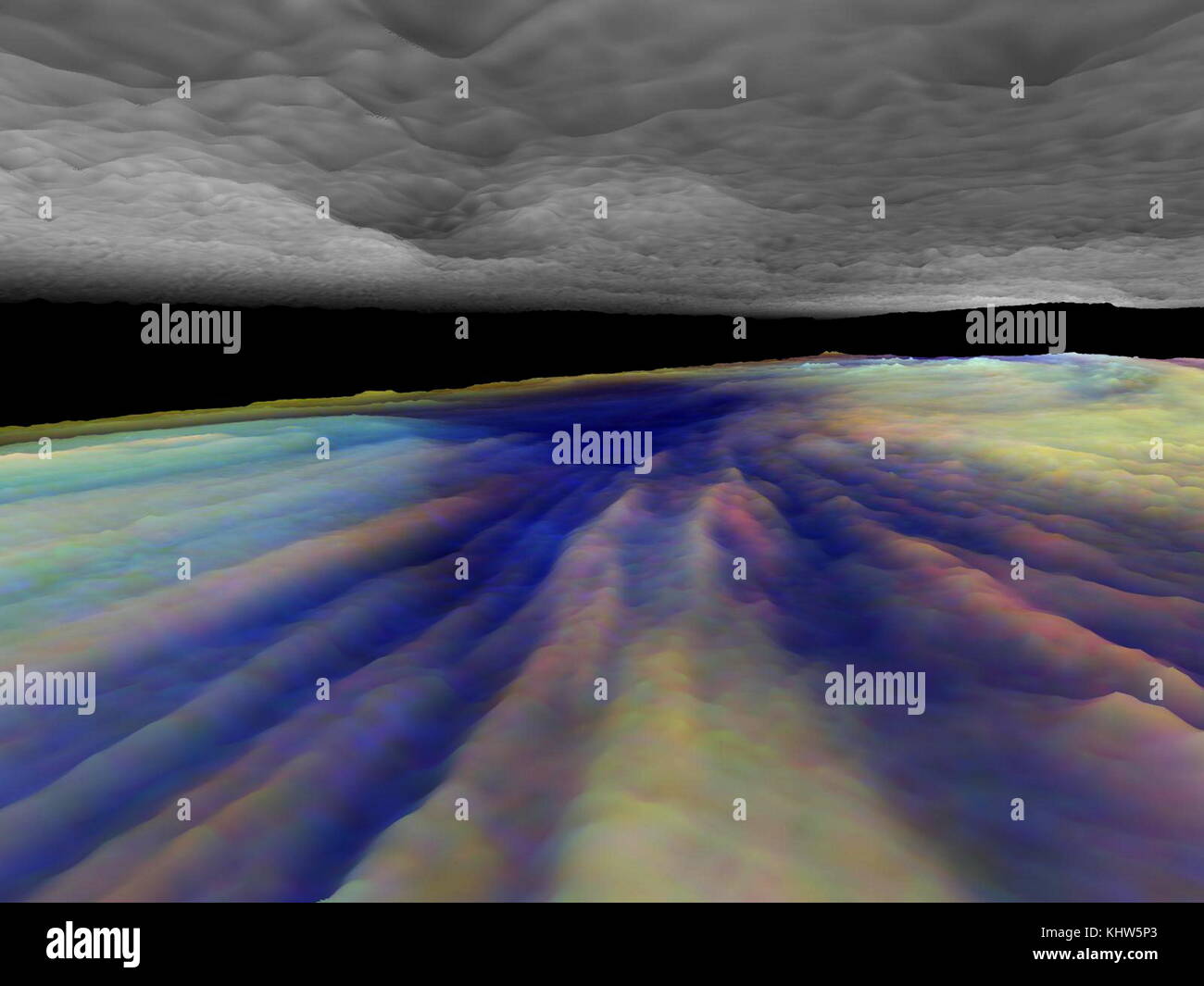 3D Visualisation of Jupiter's Equatorial Region. Dated 21st Century ...