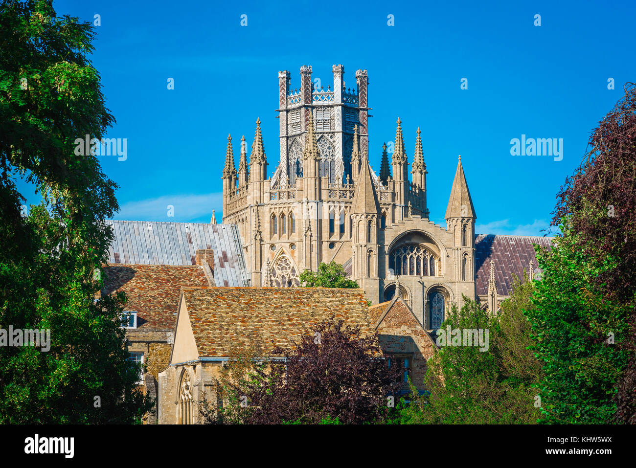 Ely cathedral tower, the famous Octagon lantern tower of Ely Cathedral ...