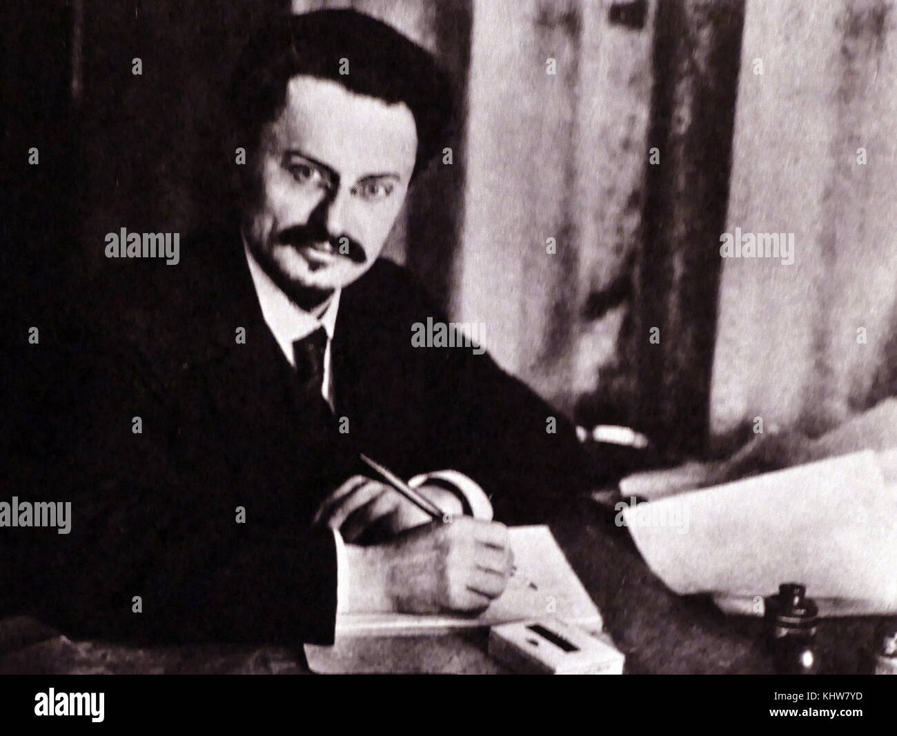 Photographic portrait of Leon Trotsky (1879-1940) a Marxist ...