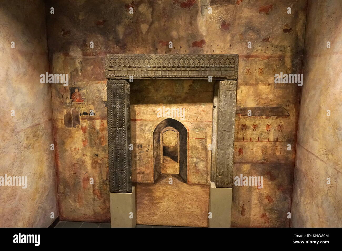 Clay bricks from a ancient Chinese tomb doorways. Dated 3rd Century BCE ...