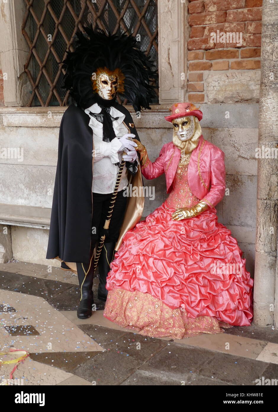 Photograph taken during the Carnival period in central Venice. The ...