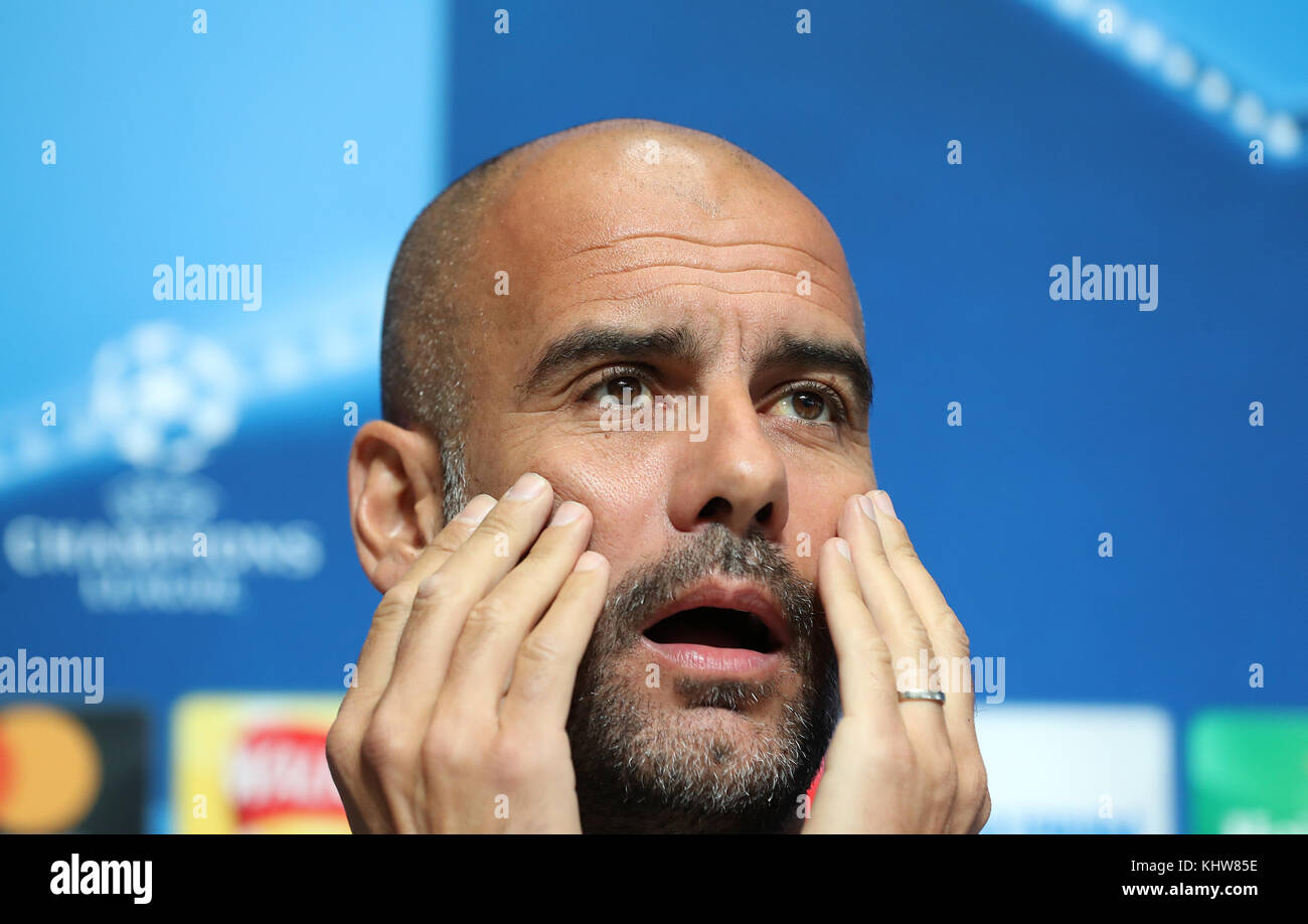 Manchester city manager pep guardiola training session city football ...