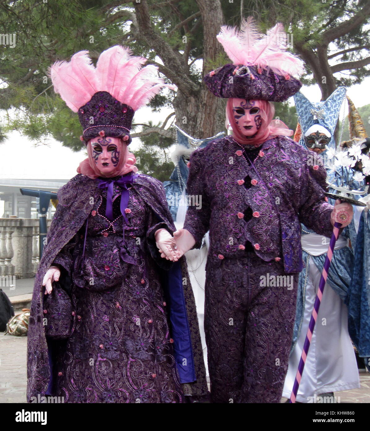 Photograph taken during the Carnival period in central Venice. The ...