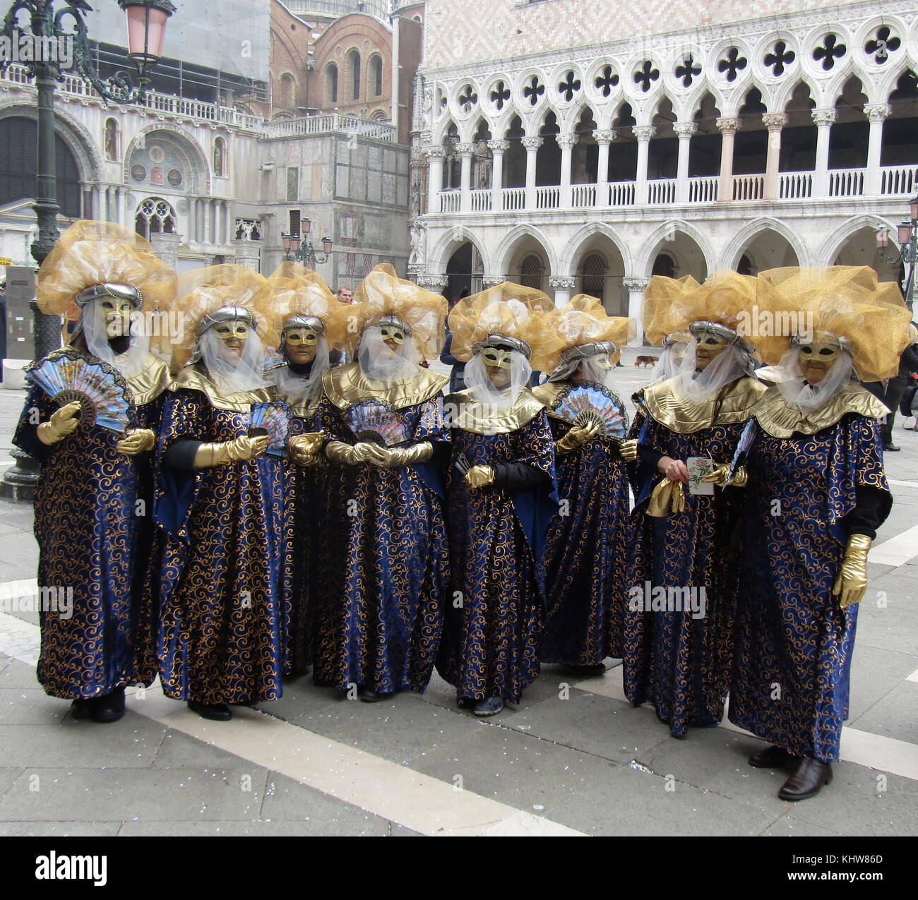 Photograph taken during the Carnival period in central Venice. The ...