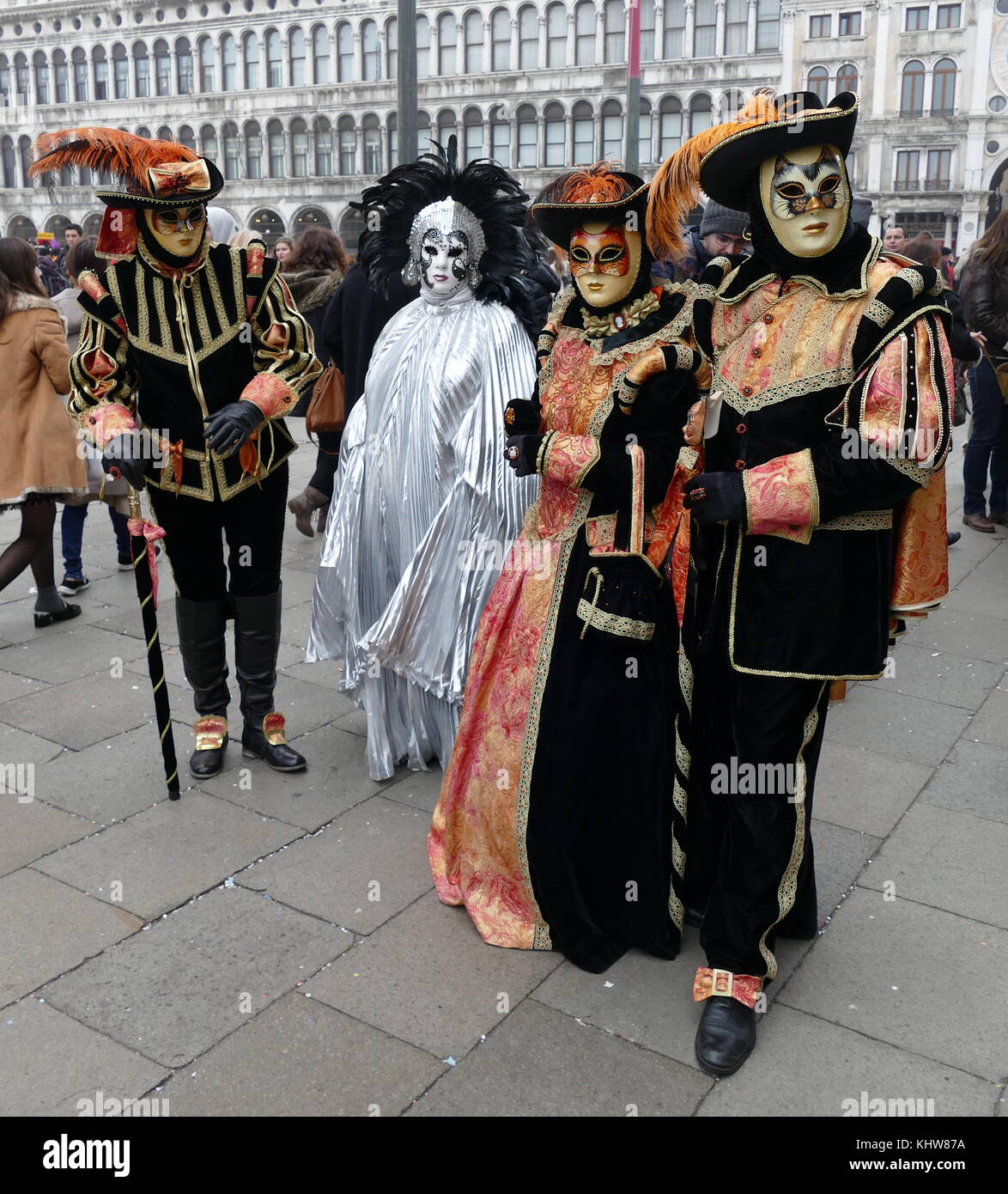 Photograph taken during the Carnival period in central Venice. The ...