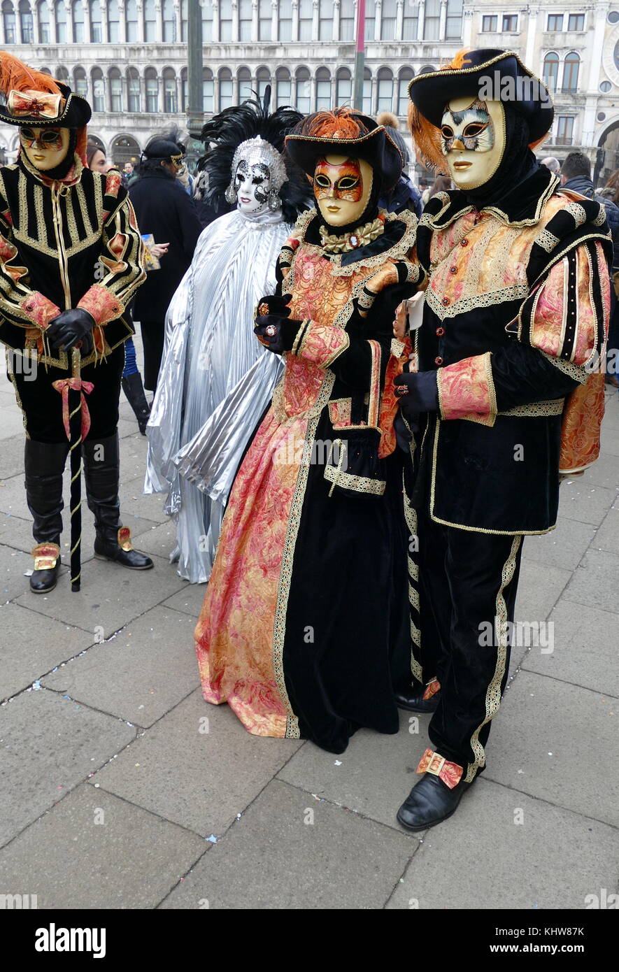 Photograph taken during the Carnival period in central Venice. The ...
