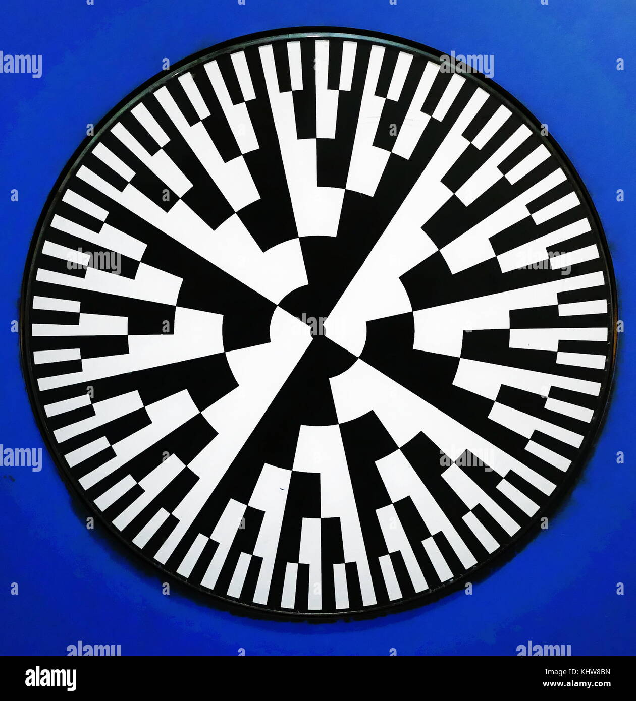 Benham's Disk (Benham's Top) a top painted with the pattern shown. When ...