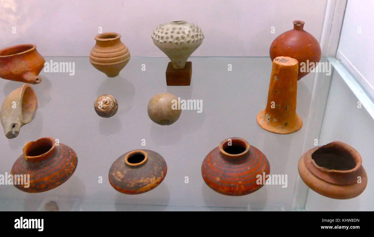 Collection of ancient Harappan objects. Harappa is an archaeological site in Punjab, Pakistan ...