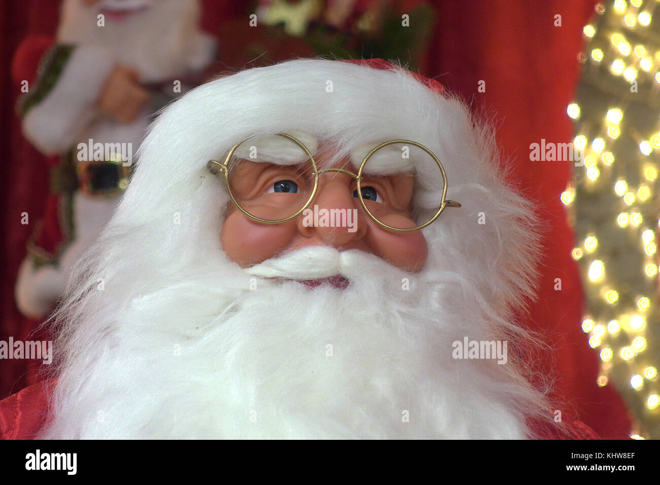 Santa Clause in Christmas red costume Stock Photo - Alamy
