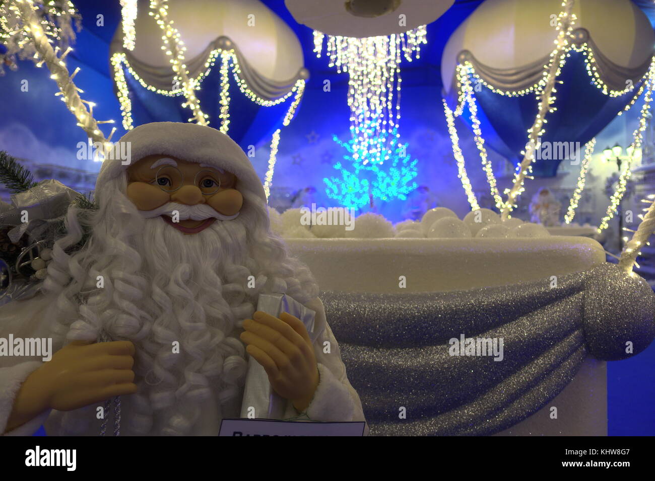 Santa Clause in Christmas red costume Stock Photo - Alamy