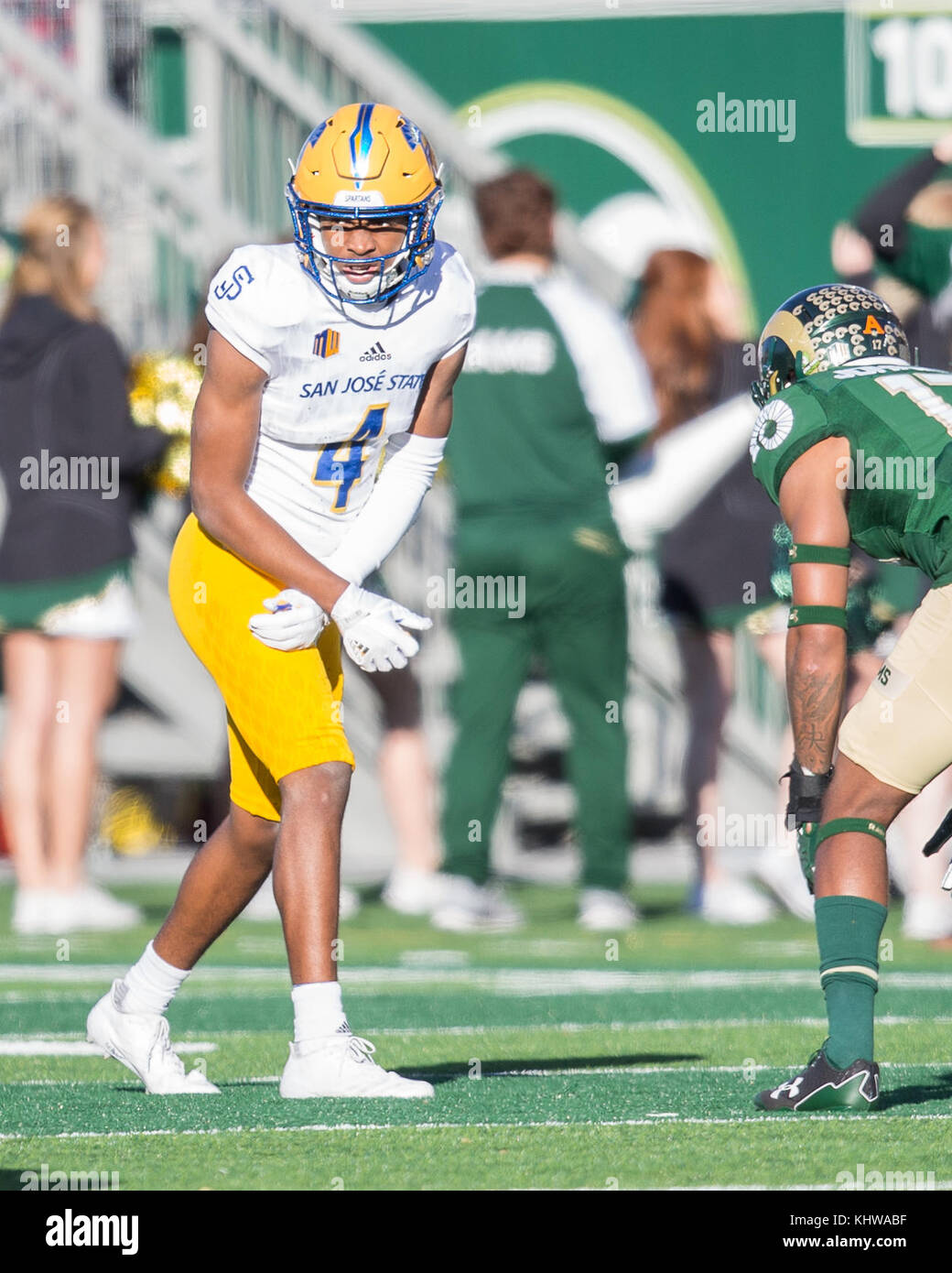 November 18, 2017: San Jose State Spartans wide receiver Tre Walker (4 ...