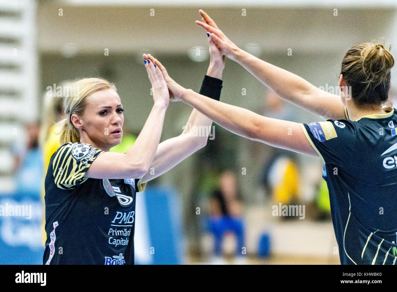 November 19, 2017: Iulia Curea #5 (CSM Bucharest) during the EHF Woman ...