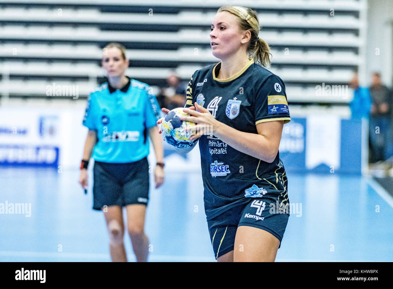 November 19, 2017: Isabelle Gulden #4 (CSM Bucharest) during the EHF ...