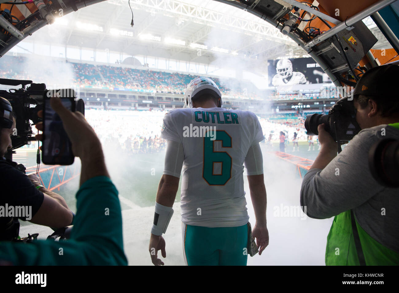 Florida, USA. 19th Nov, 2017. LOREN ELLIOTT | Times .Miami Dolphins ...