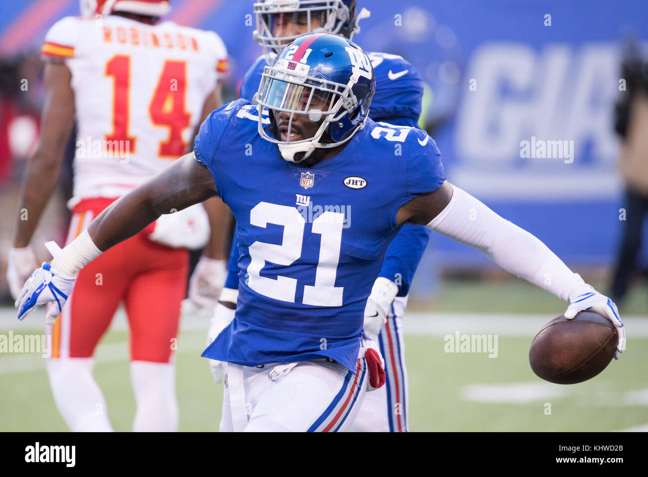 East Rutherford, New Jersey, USA. 19th Nov, 2017. New York Giants ...